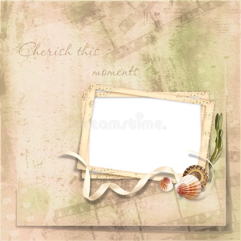 Frame do mar do vintage ilustração stock. Ilustração de moagem - 14821605