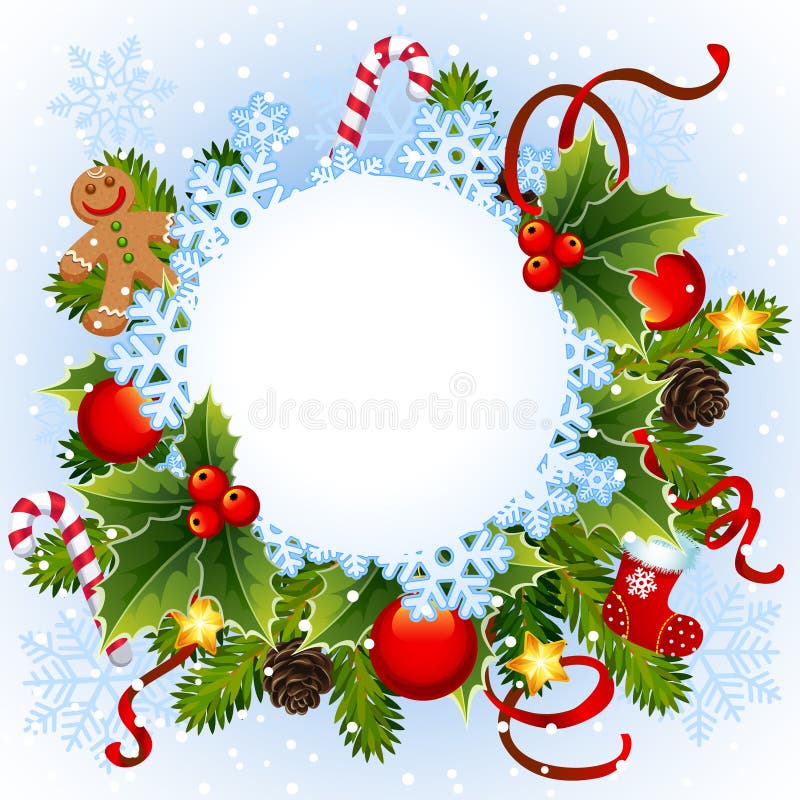 Frame do Natal ilustração do vetor. Ilustração de santo - 16835337