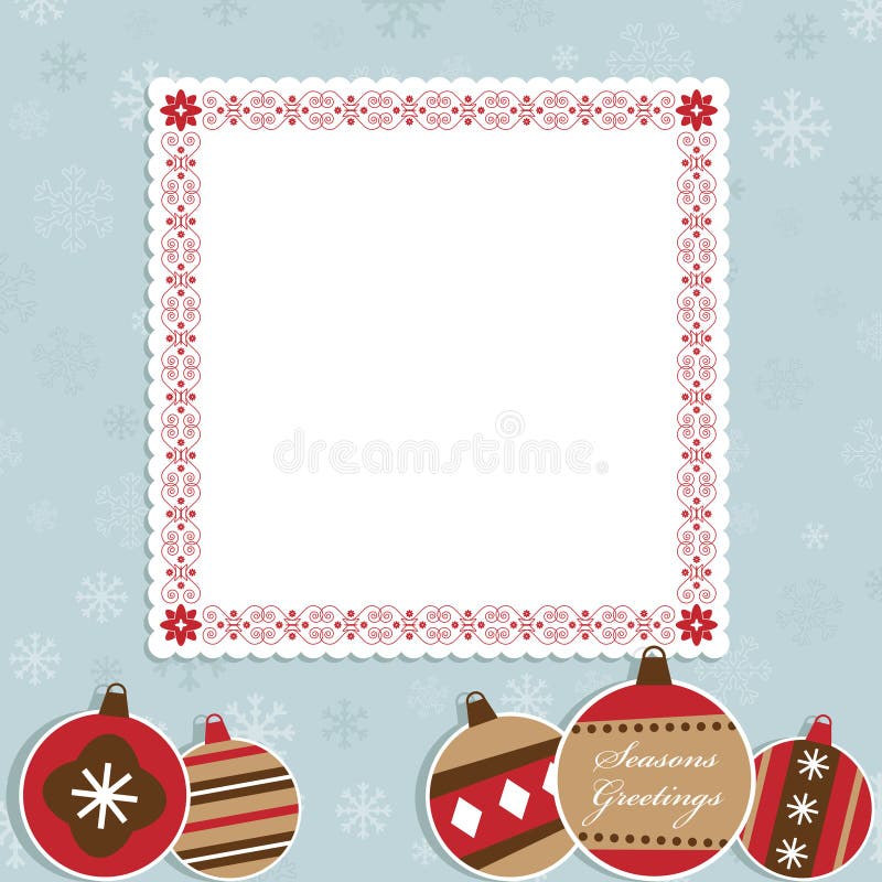 Frame do Natal ilustração do vetor. Ilustração de ornamento - 21846447