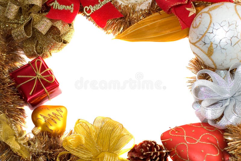 Frame Do Natal Com Fundo Branco Imagem de Stock - Imagem de tradicional ...