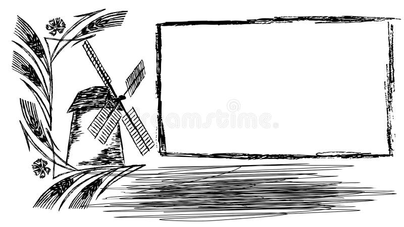 Frame do trigo ilustração do vetor. Ilustração de creativo - 23557593