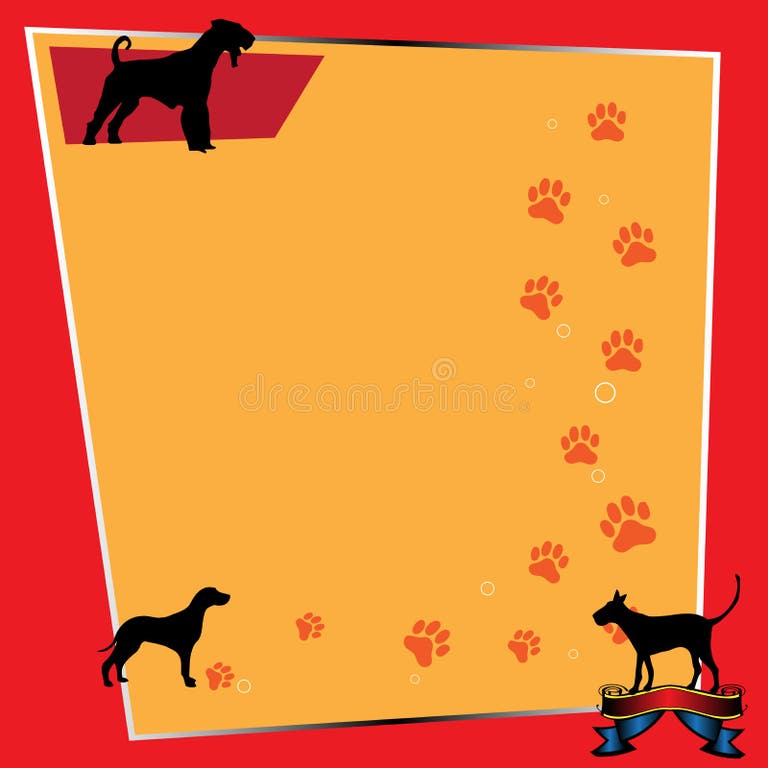Frame with dogs stock vector. Illustration of animal, devoted - 9684731