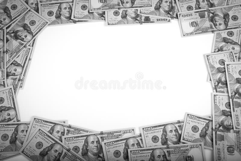 Frame of 100 Dollars Banknotes Stock Image - Image of copy, ideas: 44476093