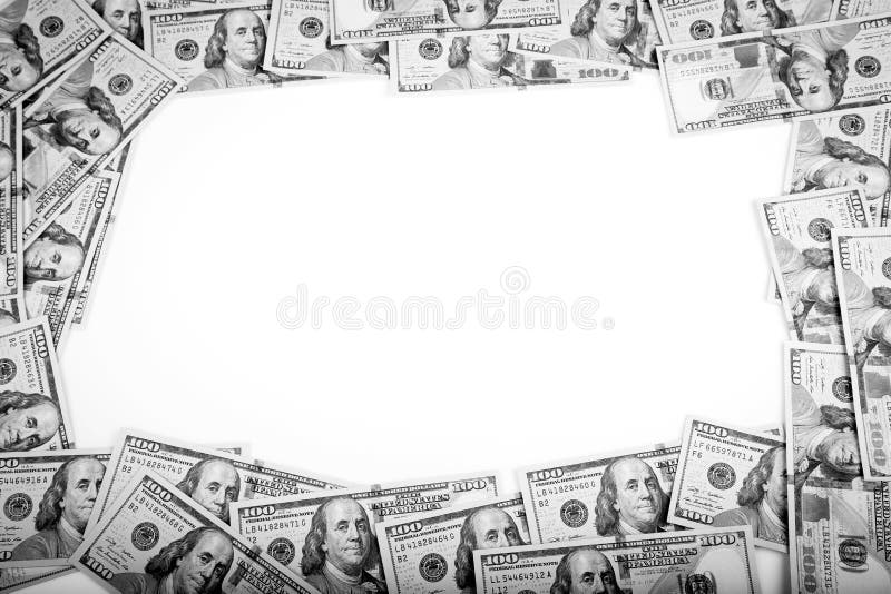 Frame of 100 Dollars Banknotes Stock Image - Image of loan, backgrounds ...