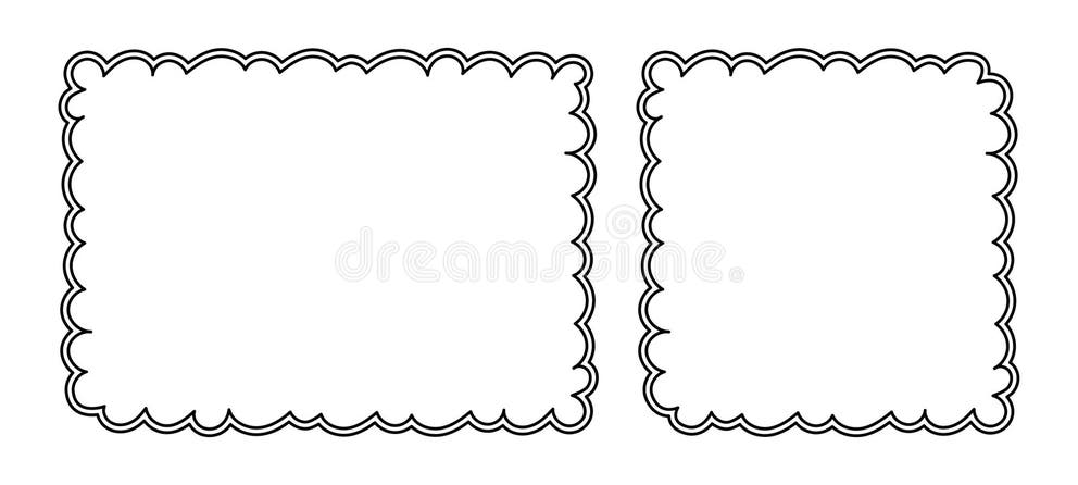 Frame Doodle Line Hand Drawn, Picture Frame, Outline Border Frame ...