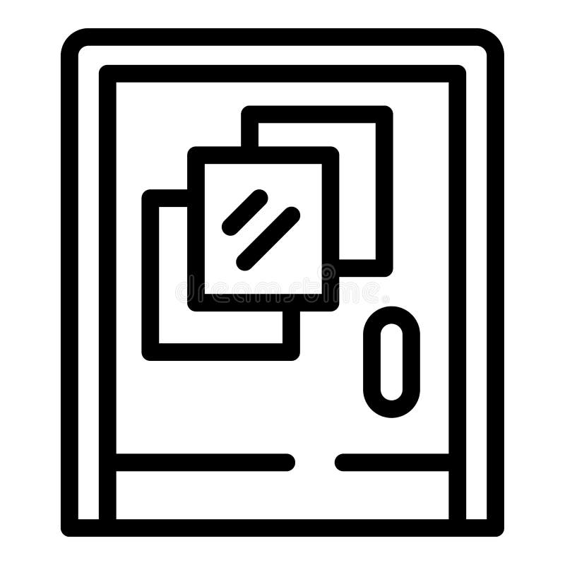 Frame Door Icon Outline Vector. Wood Design Stock Vector - Illustration ...