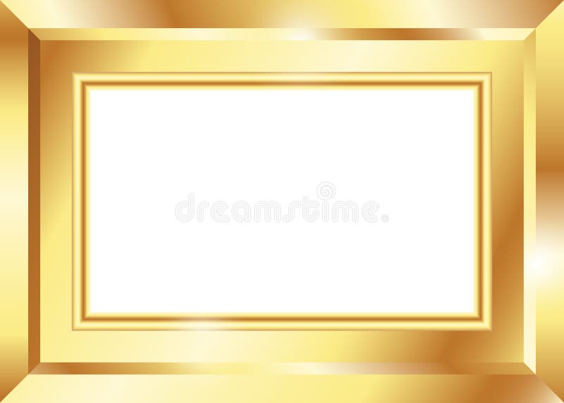 Frame dourado ilustração do vetor. Ilustração de elemento - 111366111