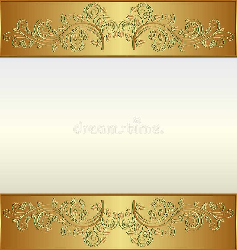 Frame dourado ilustração do vetor. Ilustração de etiqueta - 24484167