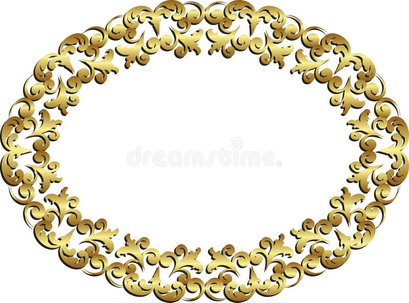 Frame dourado ilustração do vetor. Ilustração de dourado - 47872866