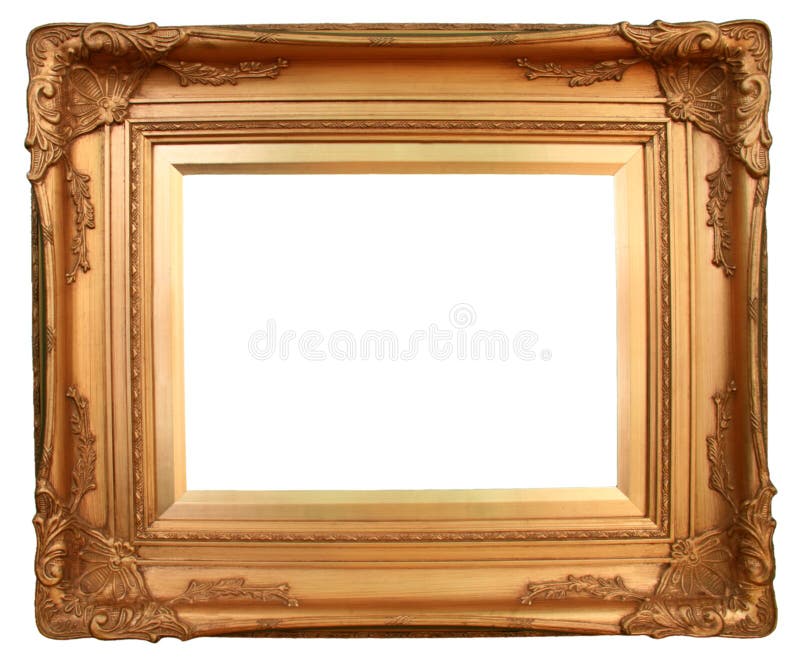 Frame dourado da arte foto de stock. Imagem de beira, isolado - 5374538