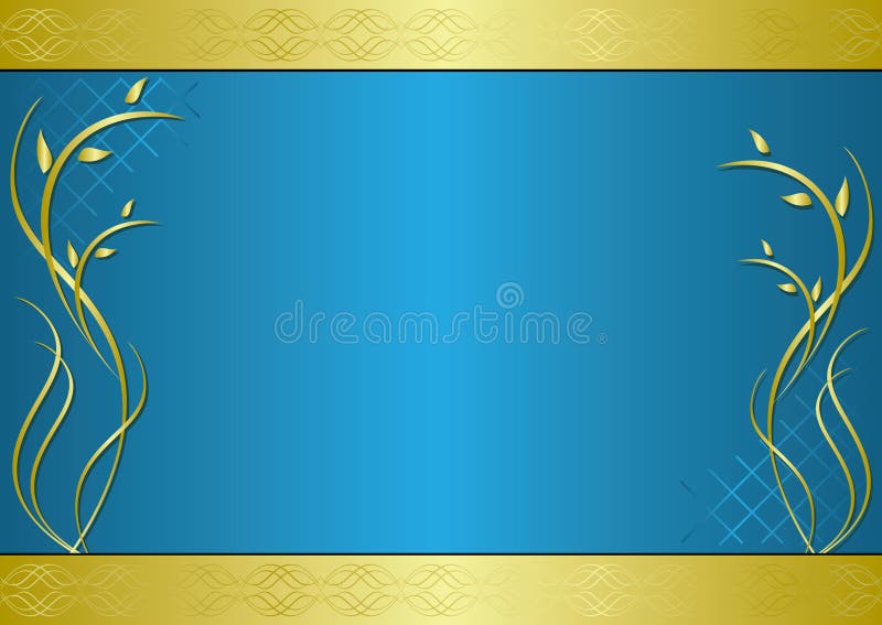 Frame Dourado E Azul Com Inclinação Ilustração do Vetor - Ilustração de ...