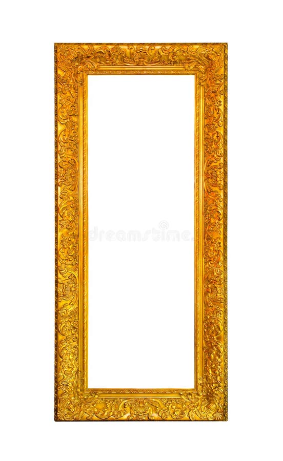 Frame dourado isolado foto de stock. Imagem de recorte - 15656534