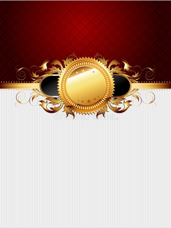 Frame dourado com fita ilustração do vetor. Ilustração de arte - 16394730