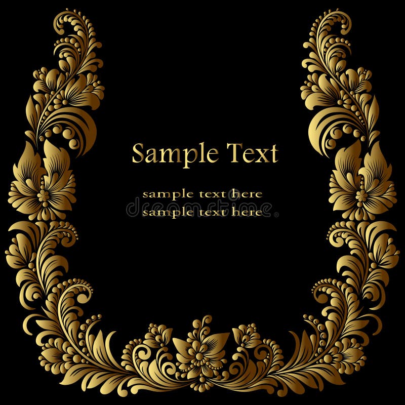 Frame dourado quadrado ilustração do vetor. Ilustração de dourado ...