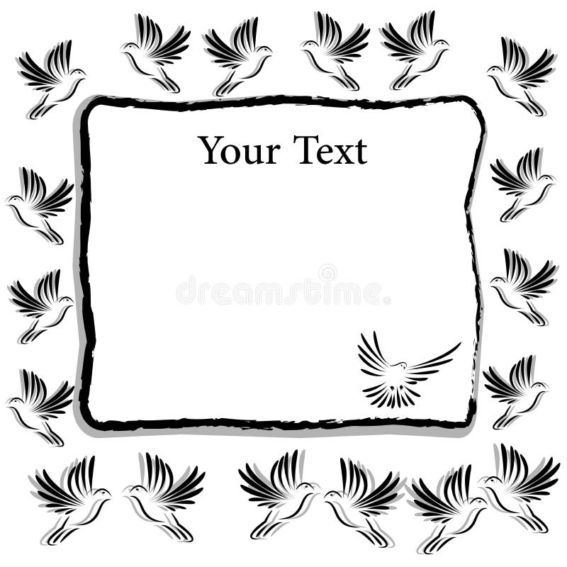 Doves with scroll stock illustration. Illustration of peace - 33666575