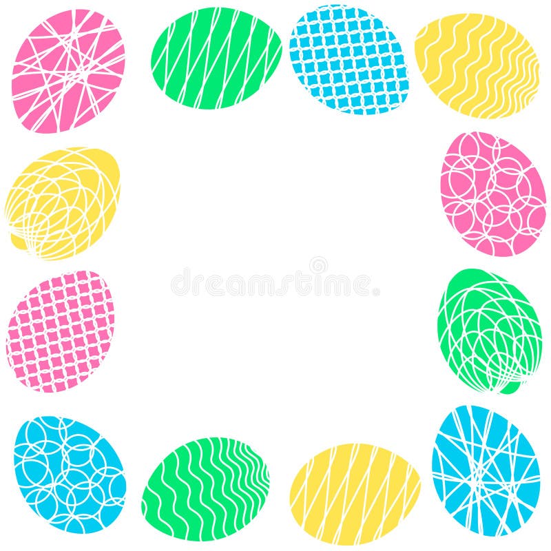 Frame of Easter Eggs for Your Design Stock Illustration - Illustration ...