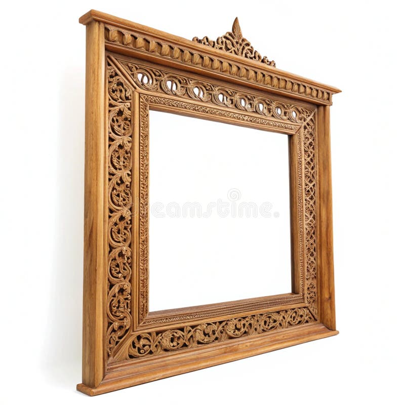 Frame in Eastern Tradition Isolated on White Background Stock ...