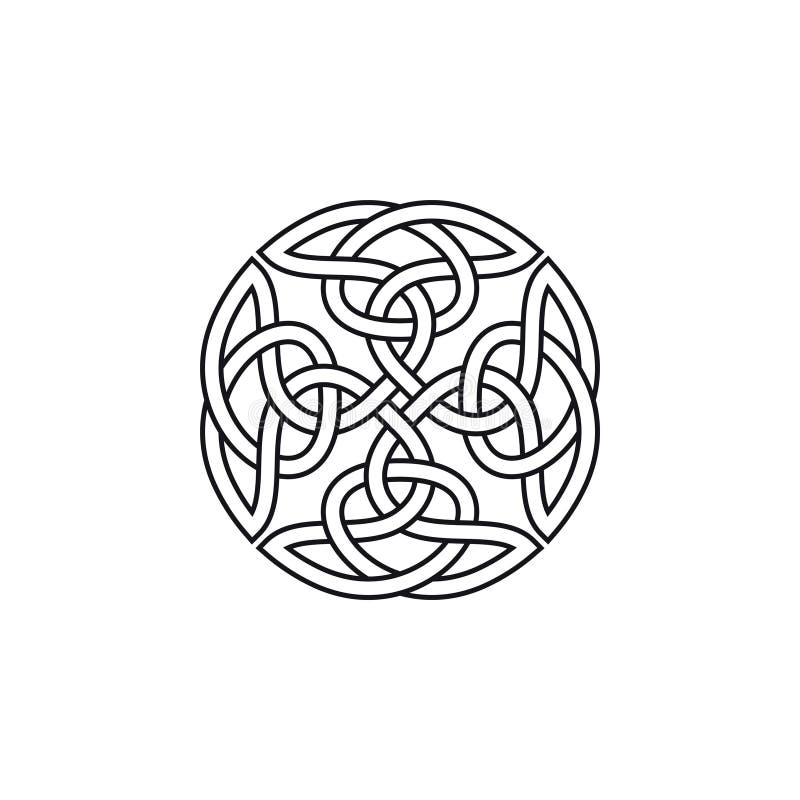 Celtic Symbol of Line Art Sign Stock Illustration - Illustration of ...