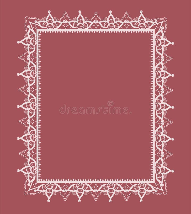The Frame of the Elements of Abstract Lace Stock Illustration ...