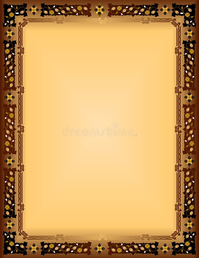 Frame em branco ilustração do vetor. Ilustração de flores - 15105906