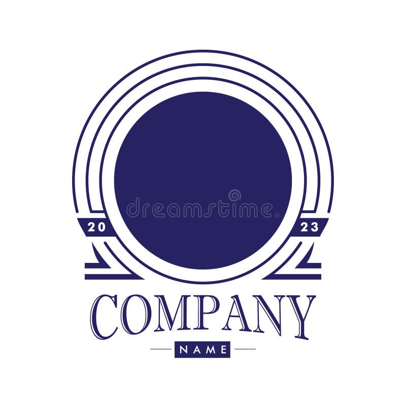 Frame with an Empty Circle To Place the Logo. Example of a Label Layout ...