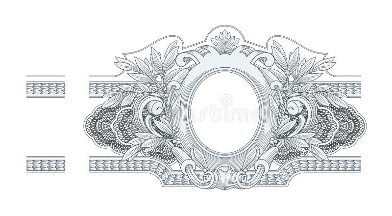 Engraving frame vector stock vector. Illustration of gold - 7447057