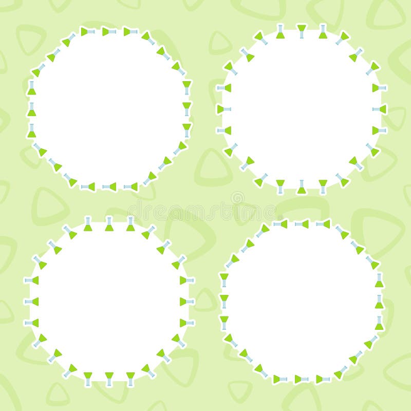 Frame with Erlenmeyer Flask for Banner, Poster, and Greeting Card Stock ...