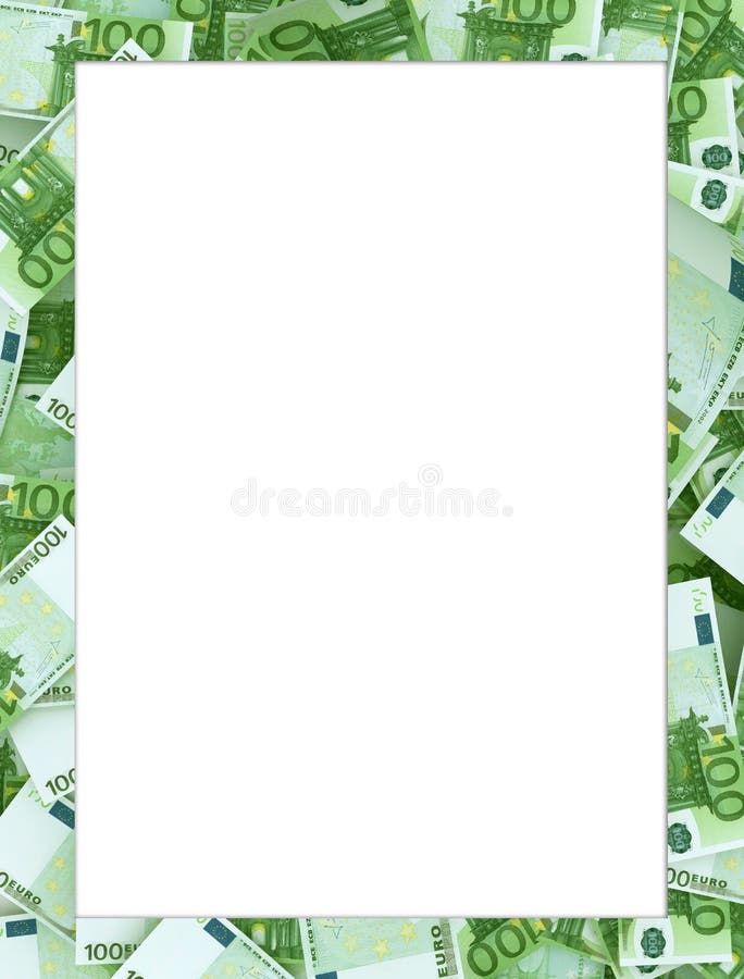 Frame of 100 and 50 Euro Banknotes - Add Text Stock Photo - Image of ...