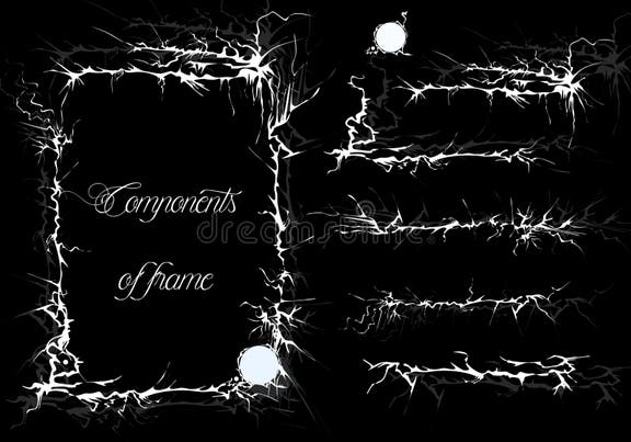 Frame in Fantasy Design. Dark Magic Border. Vector. Stock Vector ...