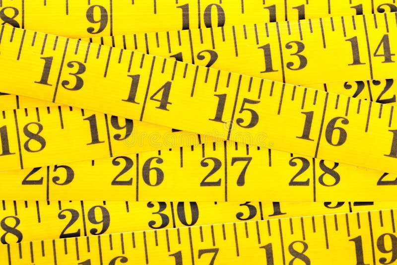 Frame Filling Yellow Measurement Tape Background Stock Image - Image of ...