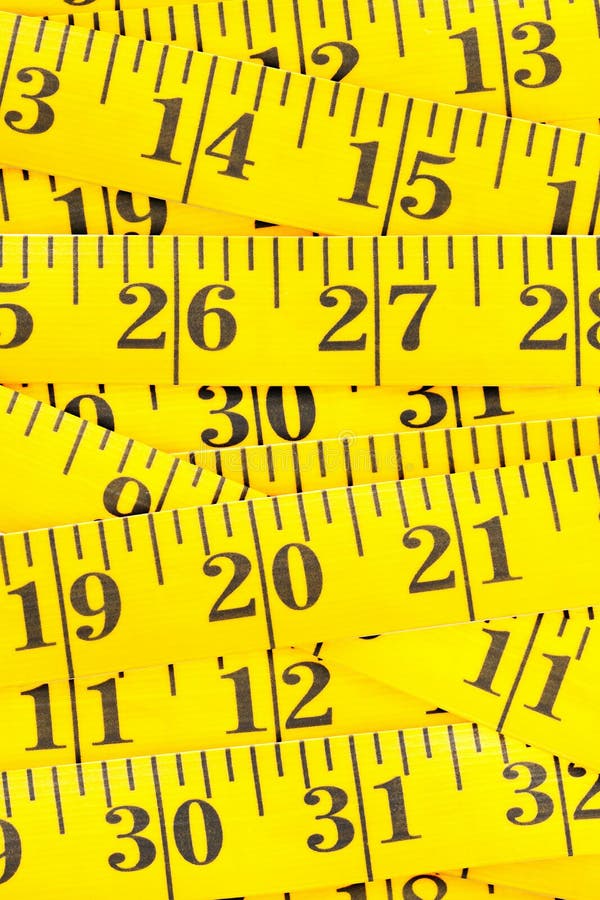 Frame Filling Yellow Measurement Tape Background Stock Image - Image of ...