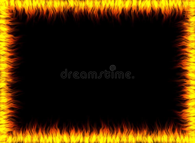Frame of fire, flames stock illustration. Illustration of yellow - 10798341