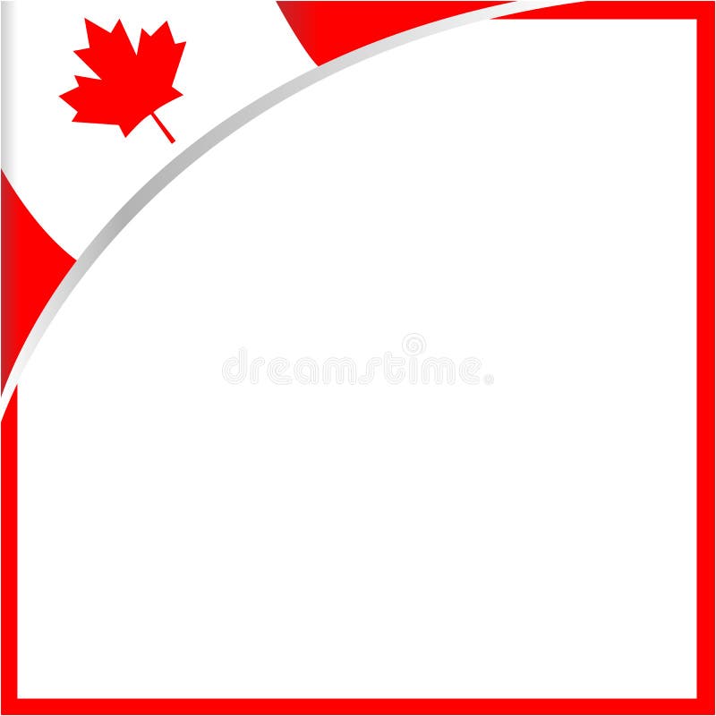 Canadian Flag Corner Wave Maple Leaf Frame Stock Vector - Illustration ...