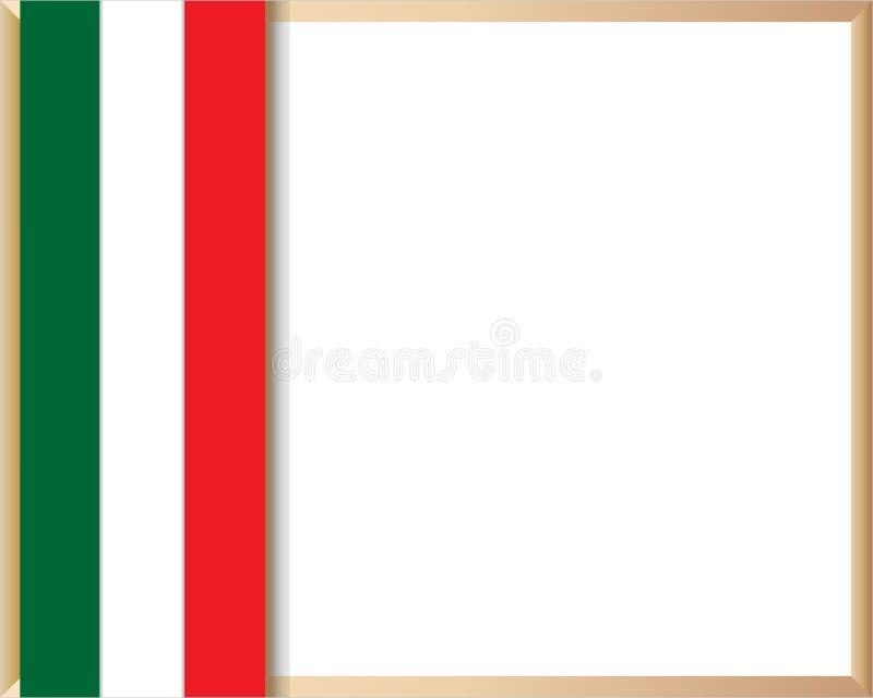 Italian Flag Symbolism Frame Border Stock Vector - Illustration of ...