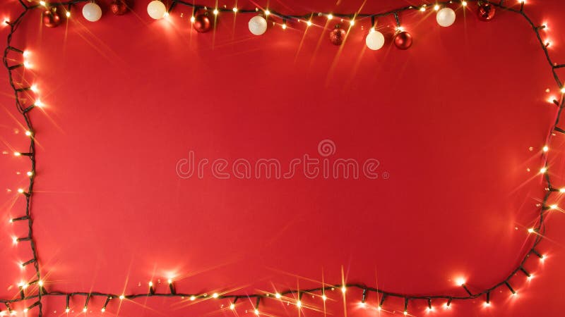 Frame of Flashing Lights for Christmas with Copy Space Stock Image ...