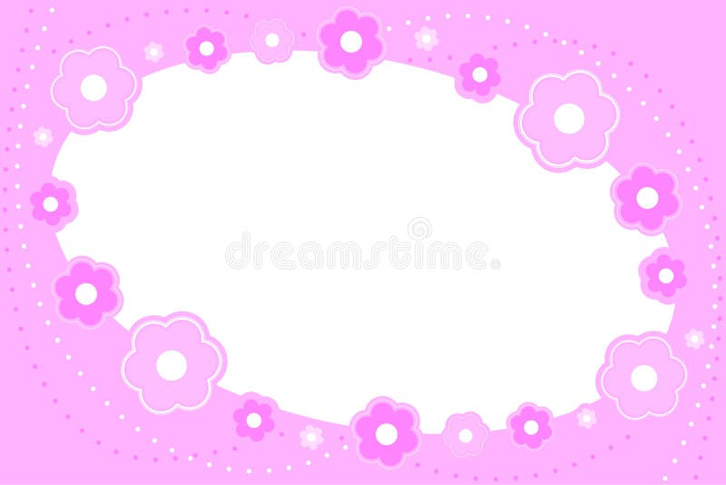 Frame floral cor-de-rosa ilustração do vetor. Ilustração de elegante ...