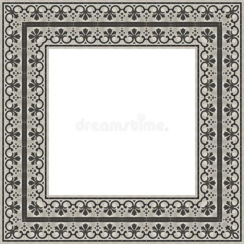 Frame with Floral Elements and Copy Space Stock Illustration ...