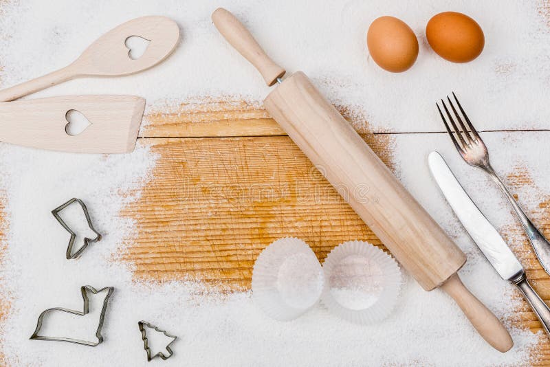 Frame with Flour on a Corrugated Board Stock Image - Image of produce ...