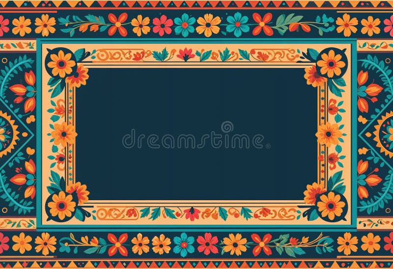 A Frame with Flowers on it is Decorated with a Floral Pattern and ...