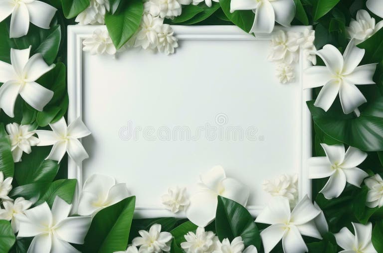 Frame with Flowers Framework for Invitation or Congratulation Framework ...