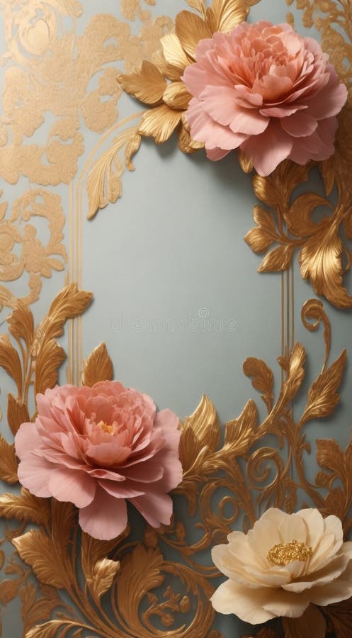 Frame of Flowers, Flowers Frame, Frame of Flowers and Leaves, Graphic ...