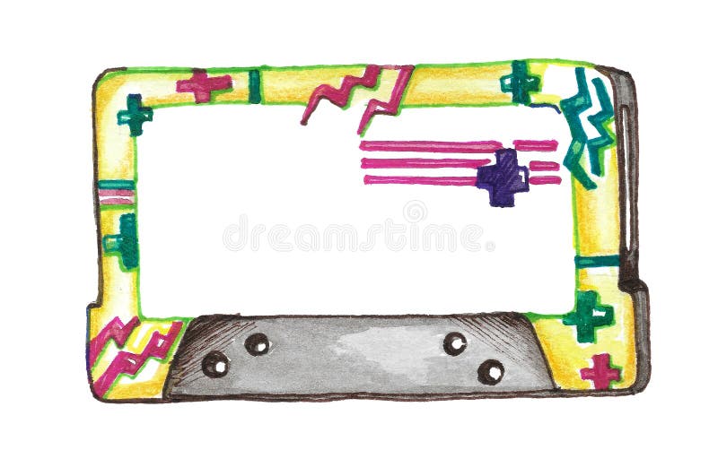 Frame in the Form of an Audio Cassette in the Style of the 90s Stock ...