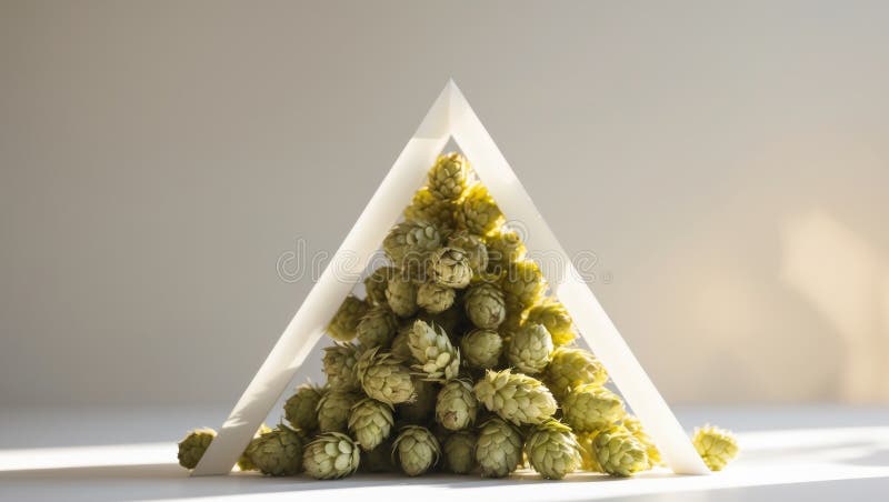 A Frame Formed from a Bunch of Hop Fruit. Stock Image - Image of frame ...