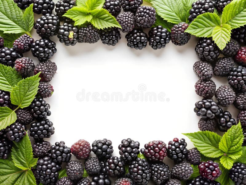 Frame Formed from a Collection of Blackberry Stock Illustration ...