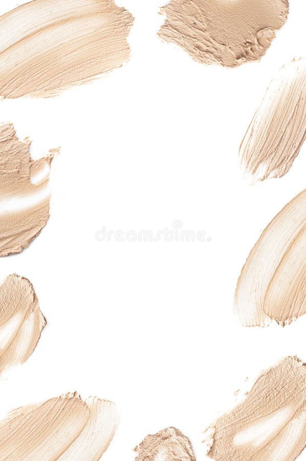 Frame from Foundation Smears, Bb Cream for Makeup Isolated on White ...