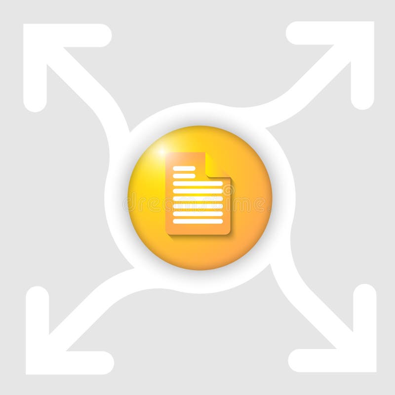 Frame with Four Arrows and Note Icon Stock Vector - Illustration of ...