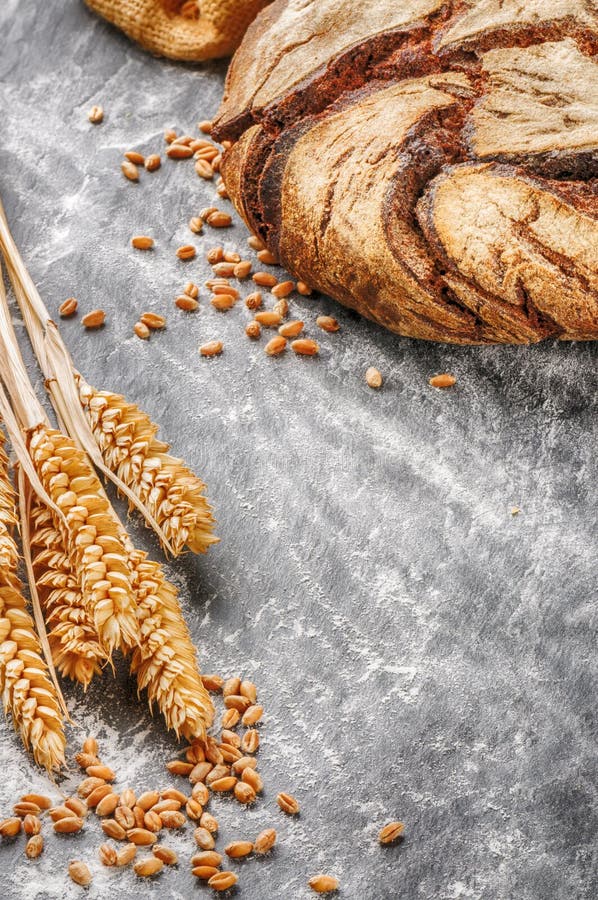 Frame with Freshly Baked Bread Loaf Stock Photo - Image of food, diet ...