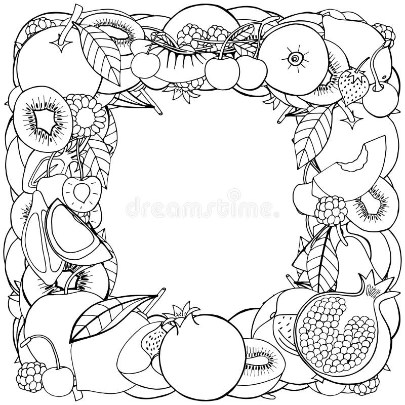 Fruit frame stock illustration. Illustration of orange - 23557079