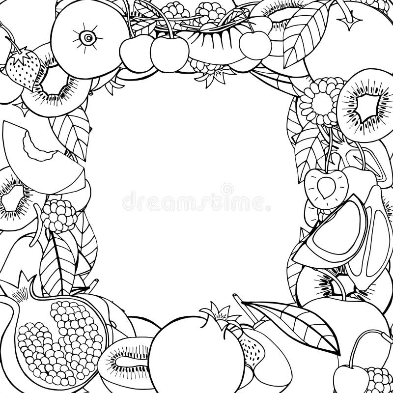 Fruit frame stock illustration. Illustration of orange - 23557079