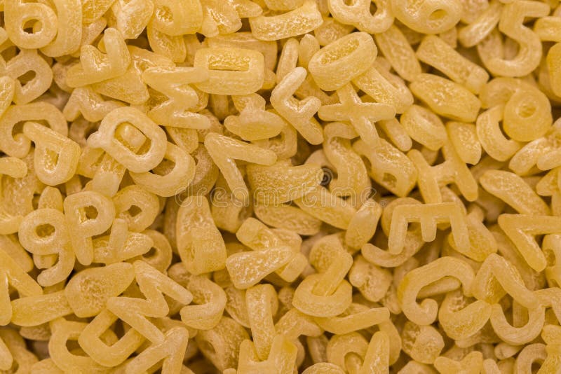 Frame Full of Alphabet Noodles or Alphabet Pasta Stock Photo - Image of ...